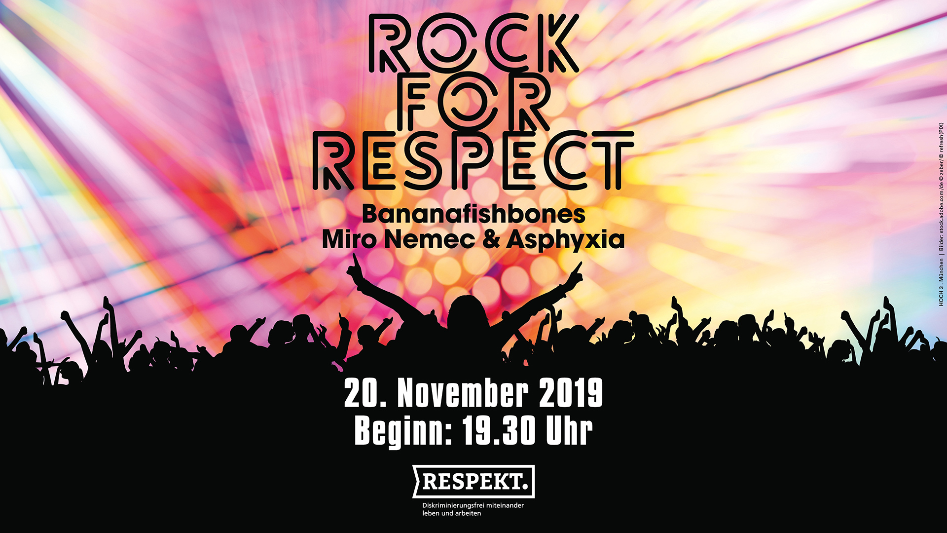 Rock for Respect live: Bananafishbones, Miro Nemec & Asphyxia im Muffatwerk